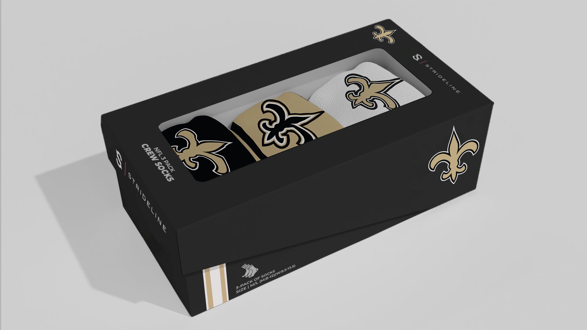 New Orleans Saints | Premium Knit Crew | NFL 3 Pack Box | N02414871ML ...