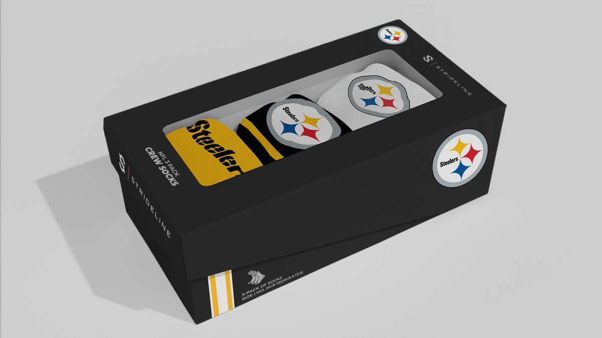 Pittsburgh Steelers | Premium Knit Crew | NFL 3 Pack Box | N02414883ML ...