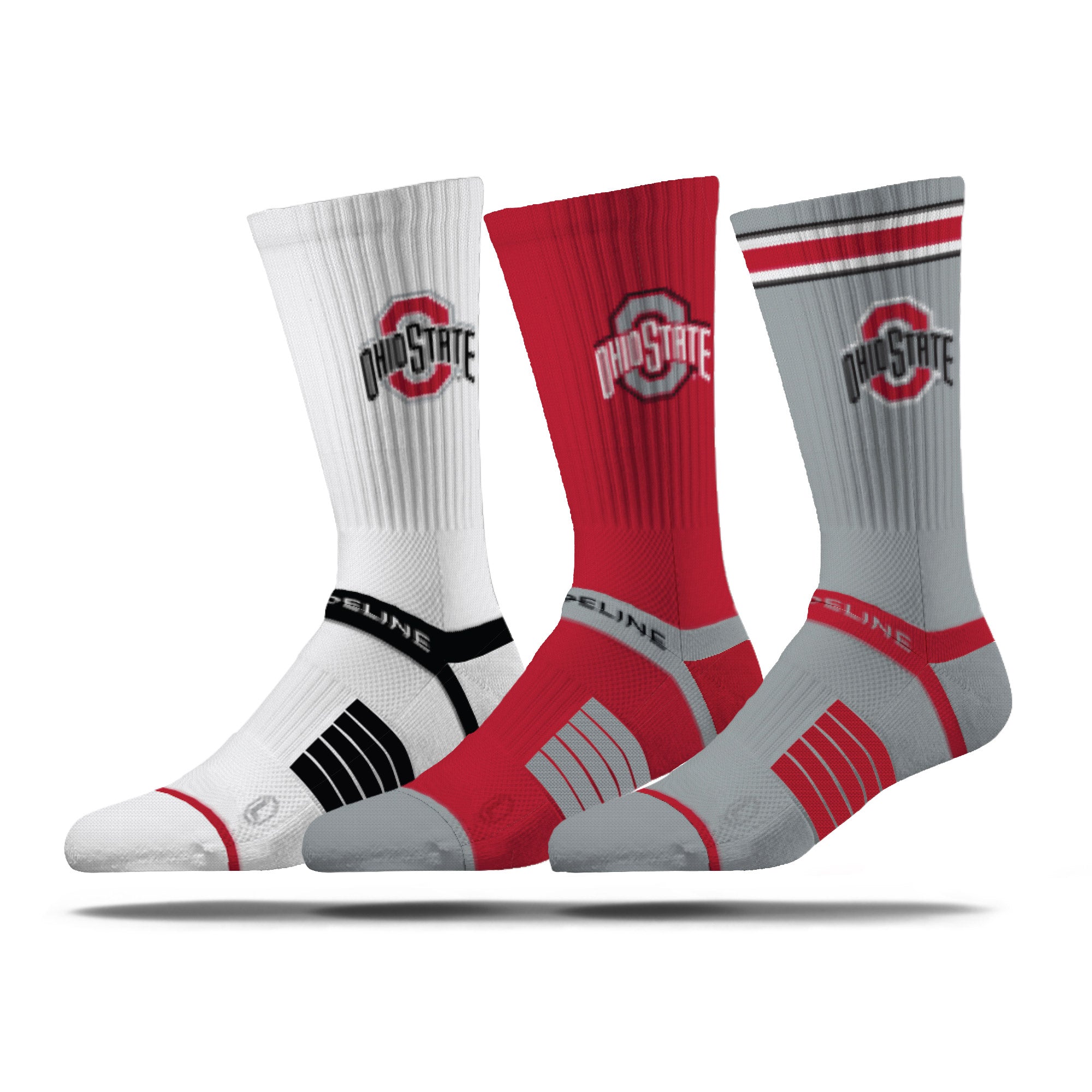 The Ohio State University | Premium Knit Crew 3 Pack | NCAA 3 Pack G2 ...