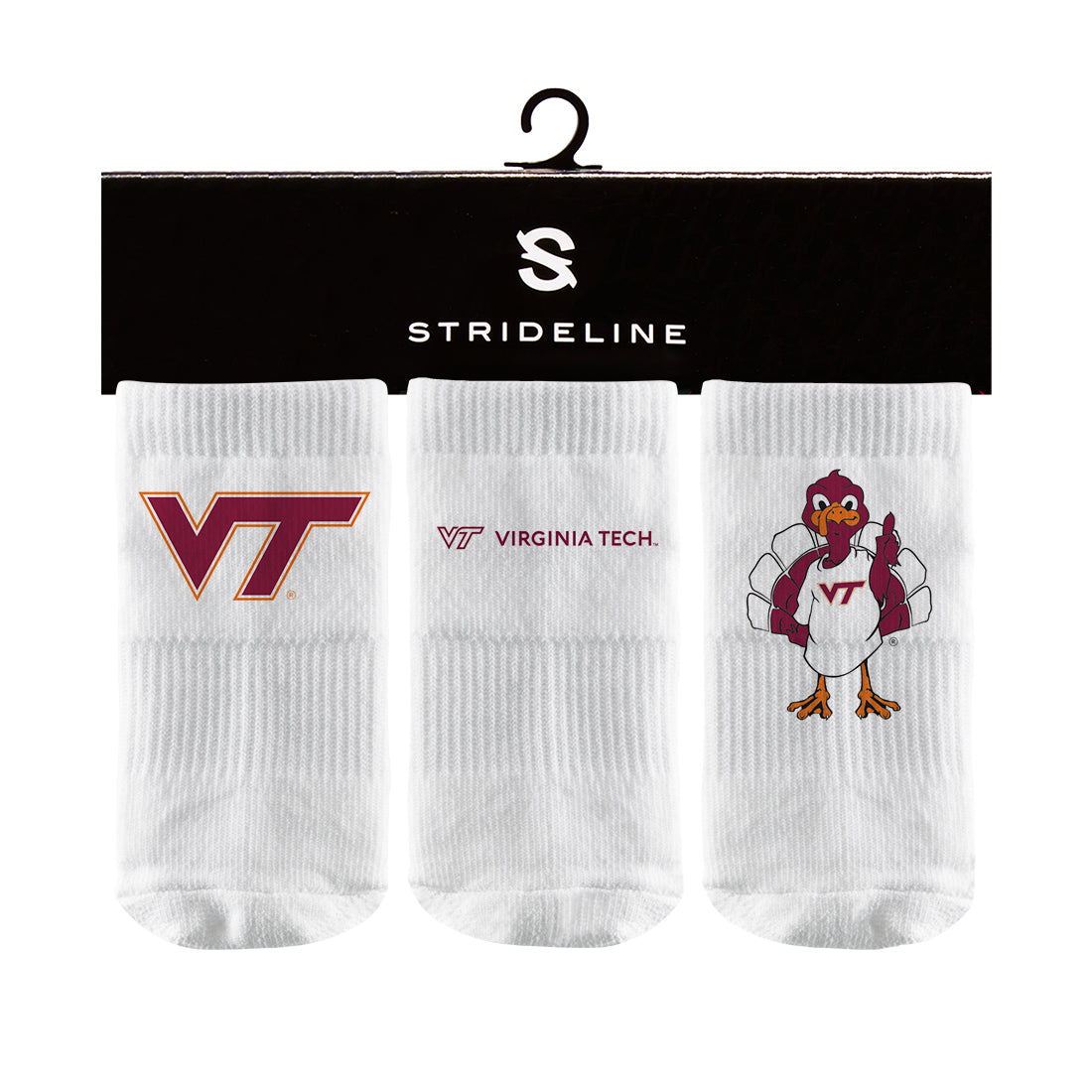 Virginia Tech | Baby Socks 3 Pack | Primary Logo | N02495521B01 ...